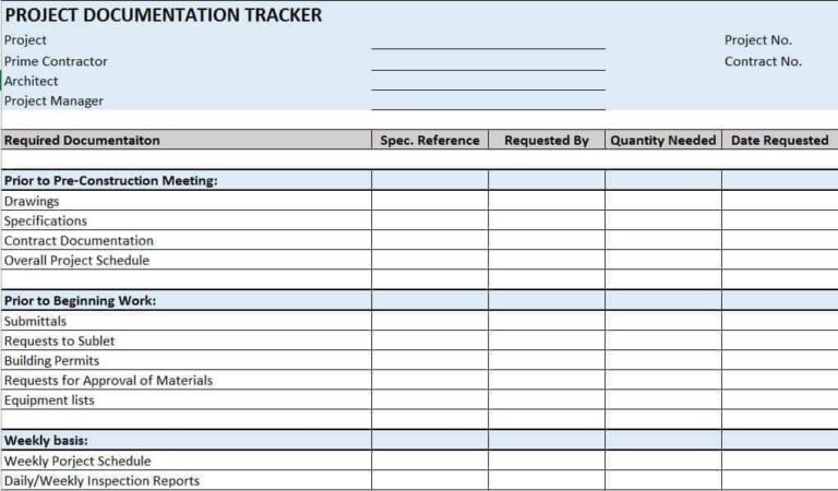 Construction Site Documentation Template