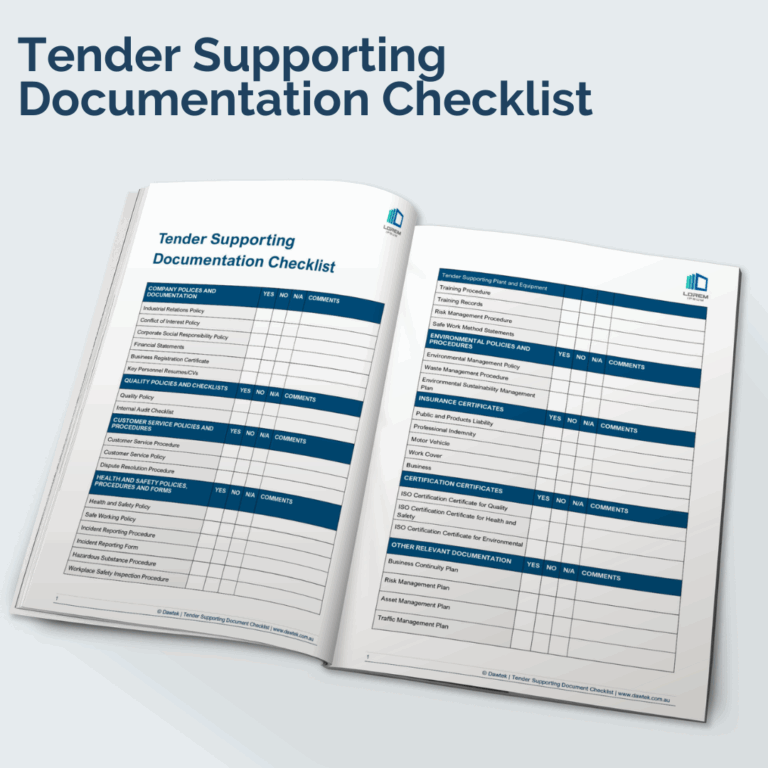 Supporting Documentation Checklist Template