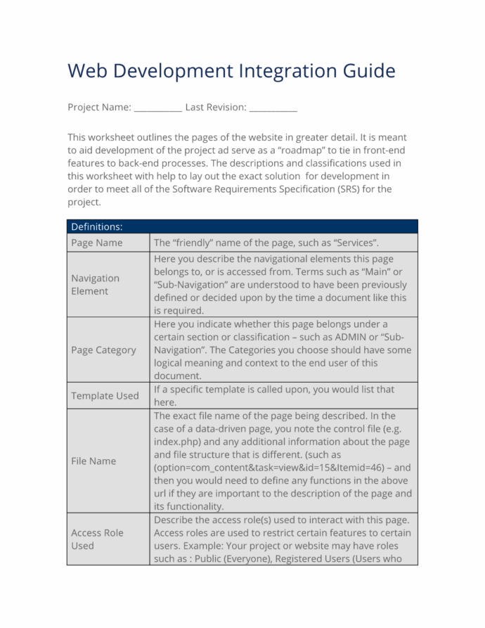 System Integration Documentation Template