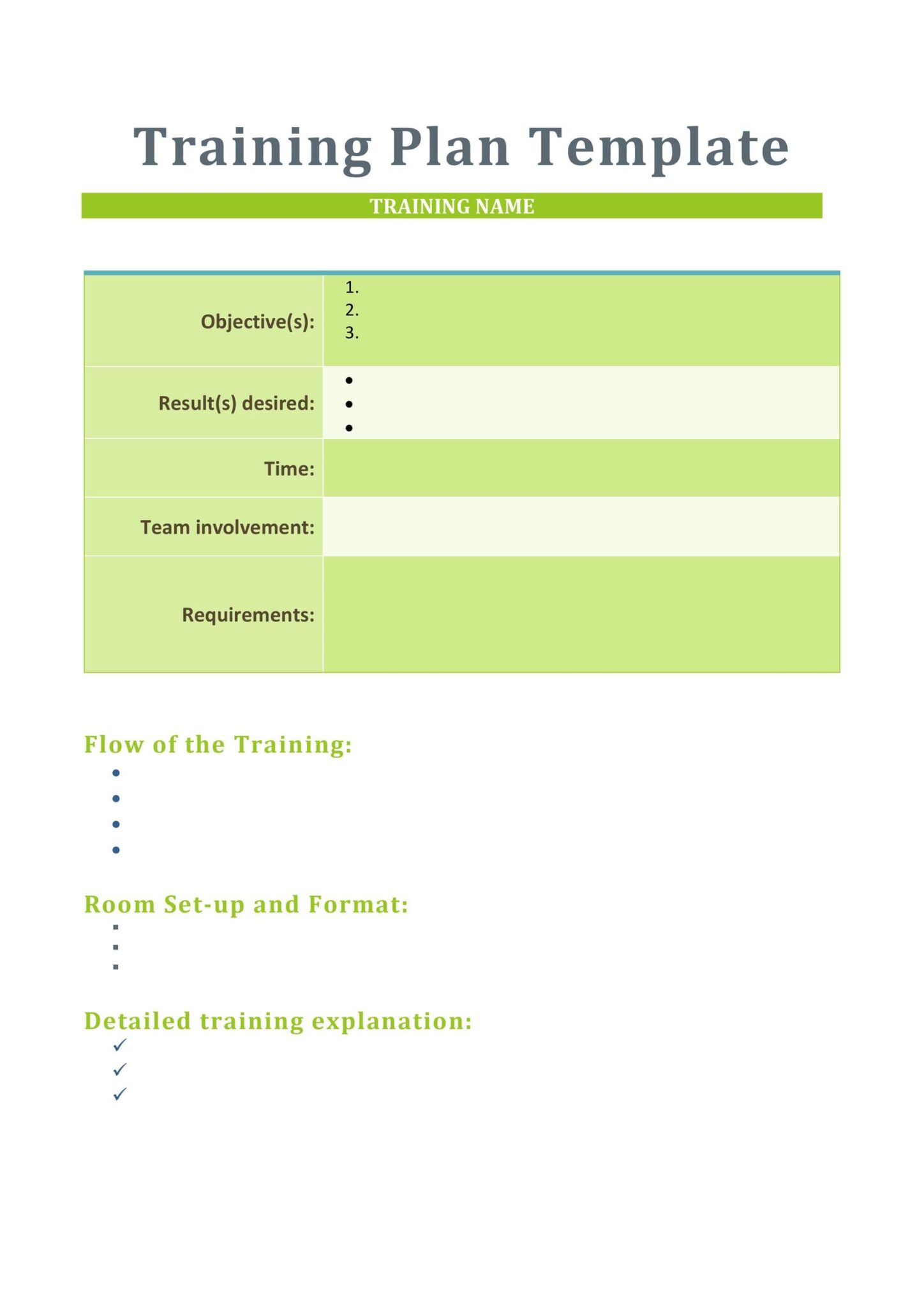 Technical Training Documentation Template