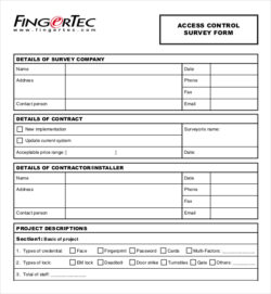 Access Control Site Survey Template
