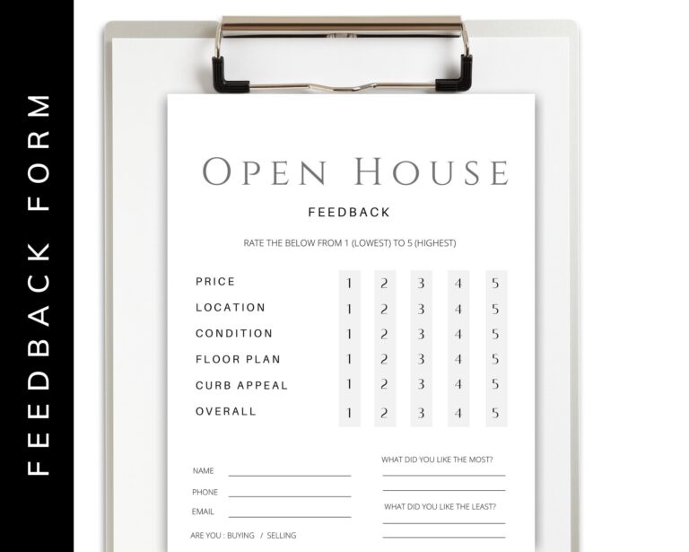 Open House Seller Survey Template