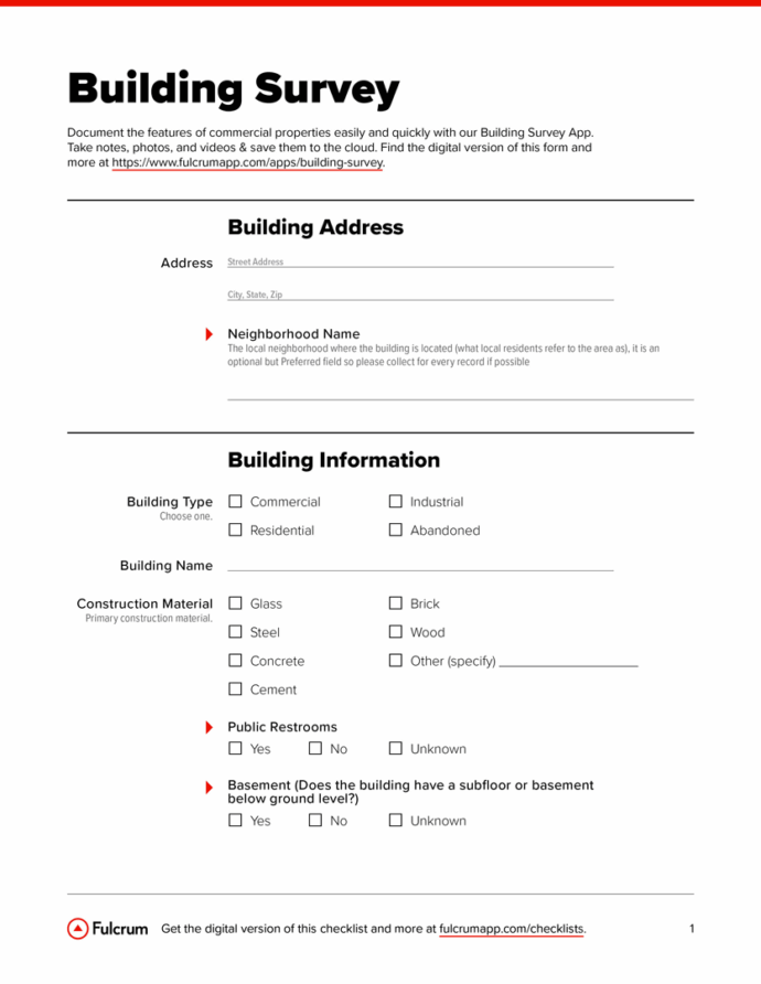 Rics Commercial Building Survey Template