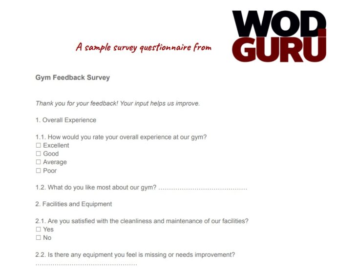 High School Class Survey Template