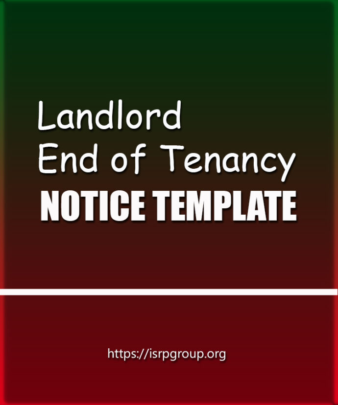 Landlord End of Tenancy Notice Template