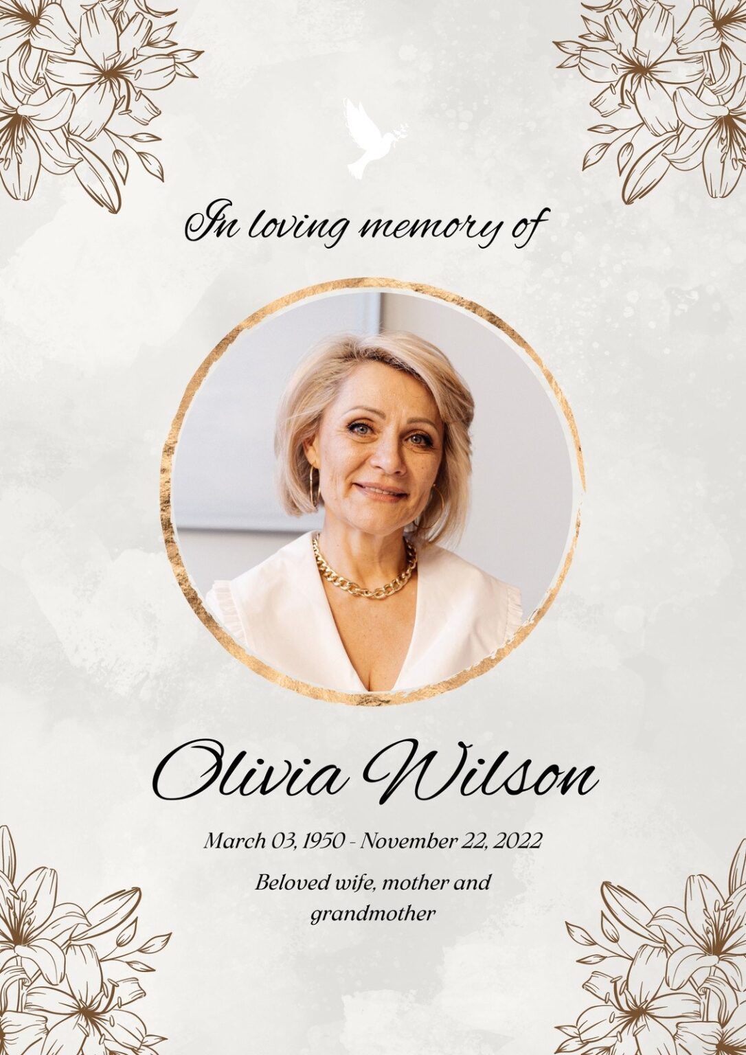 Free Editable Funeral Notice Template