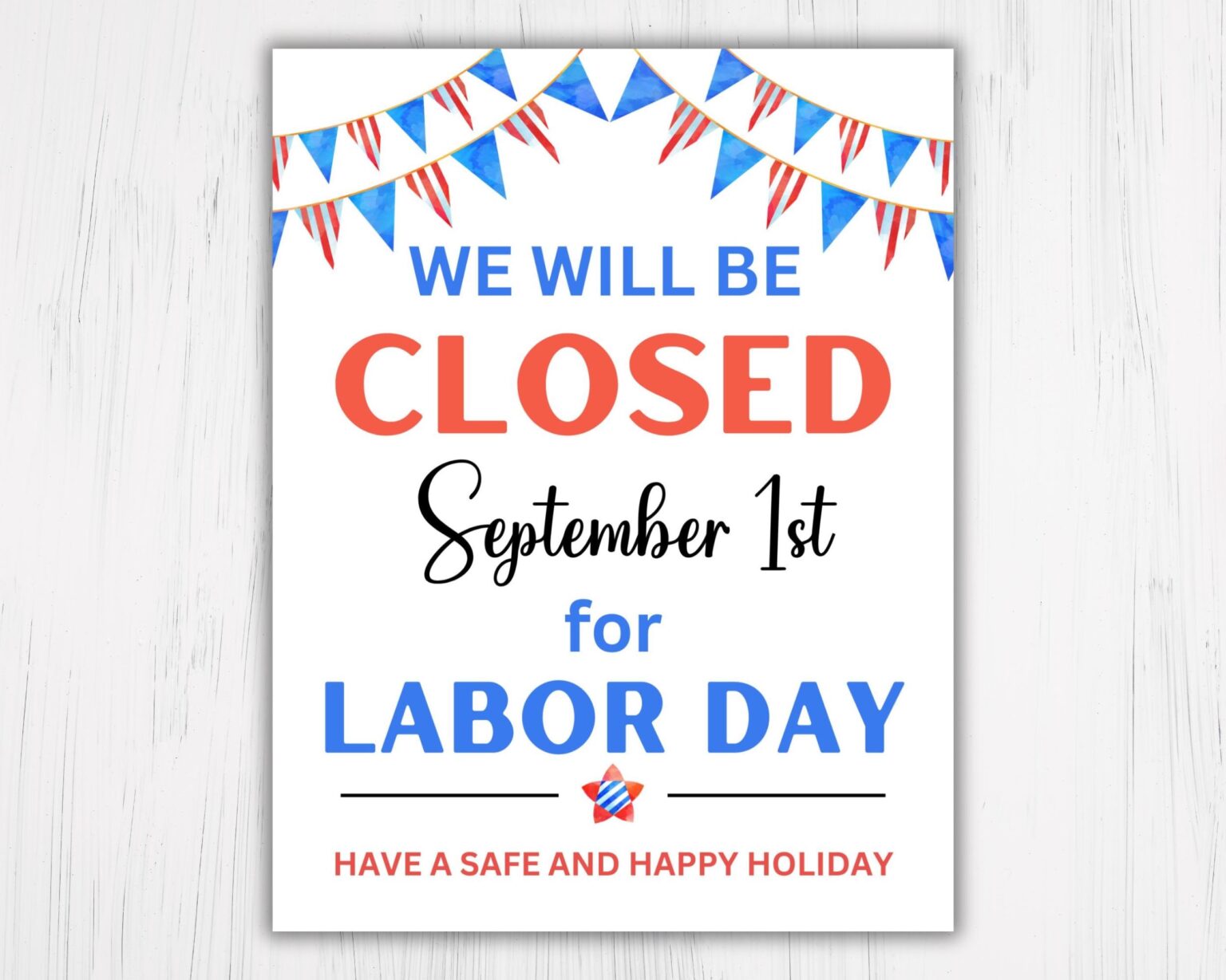 Chinese New Year Closure Notice Template