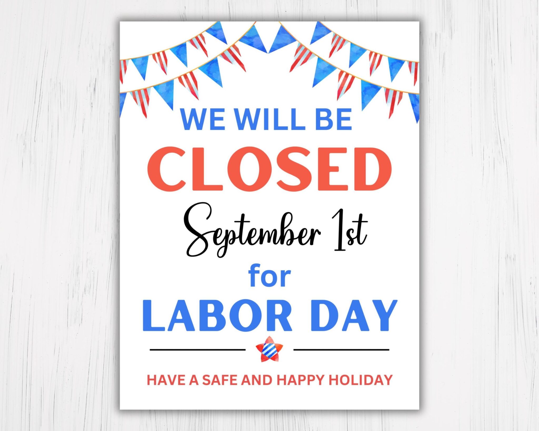 Chinese New Year Closure Notice Template